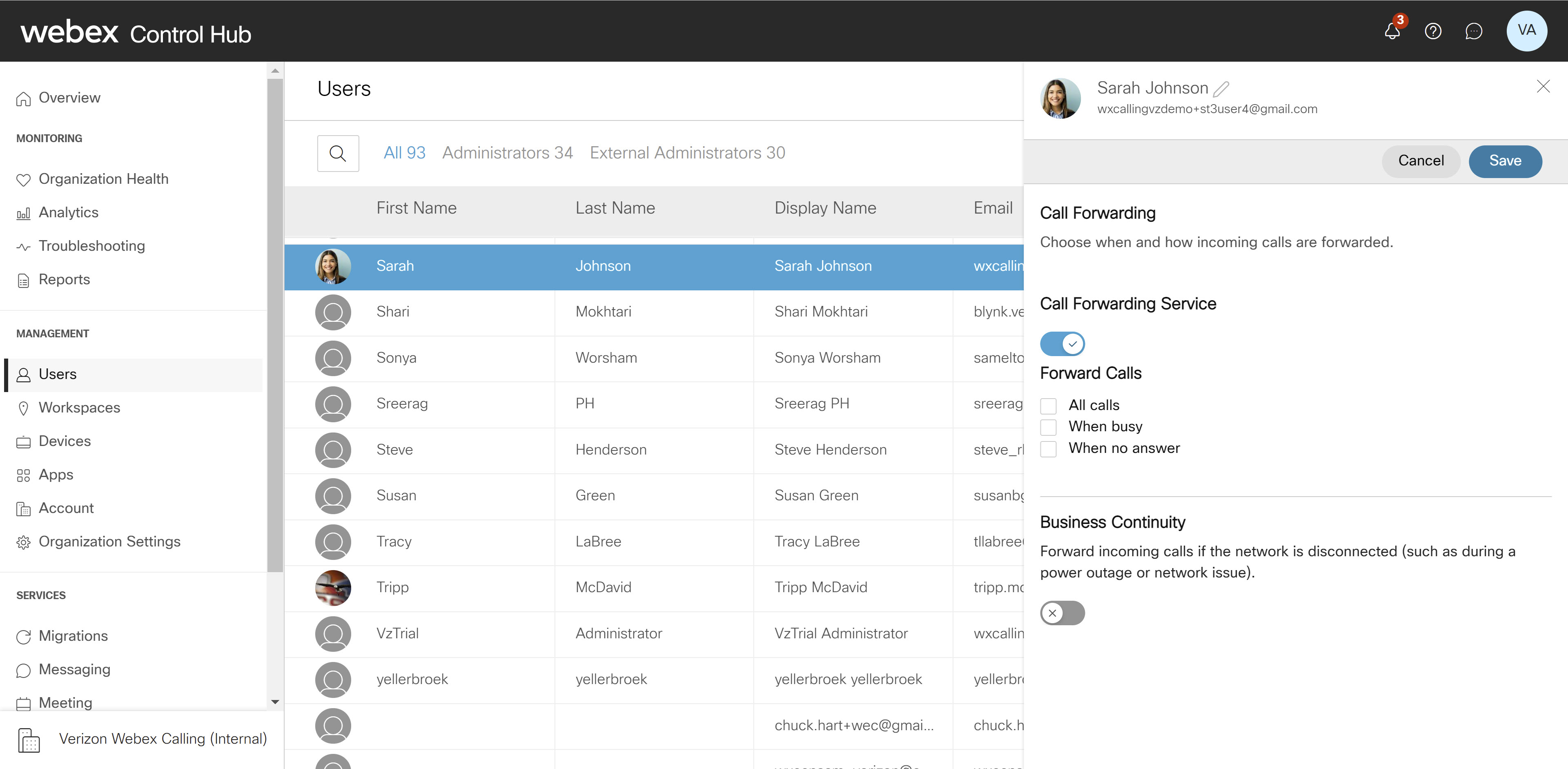 Administrator – Call Forwarding | Verizon