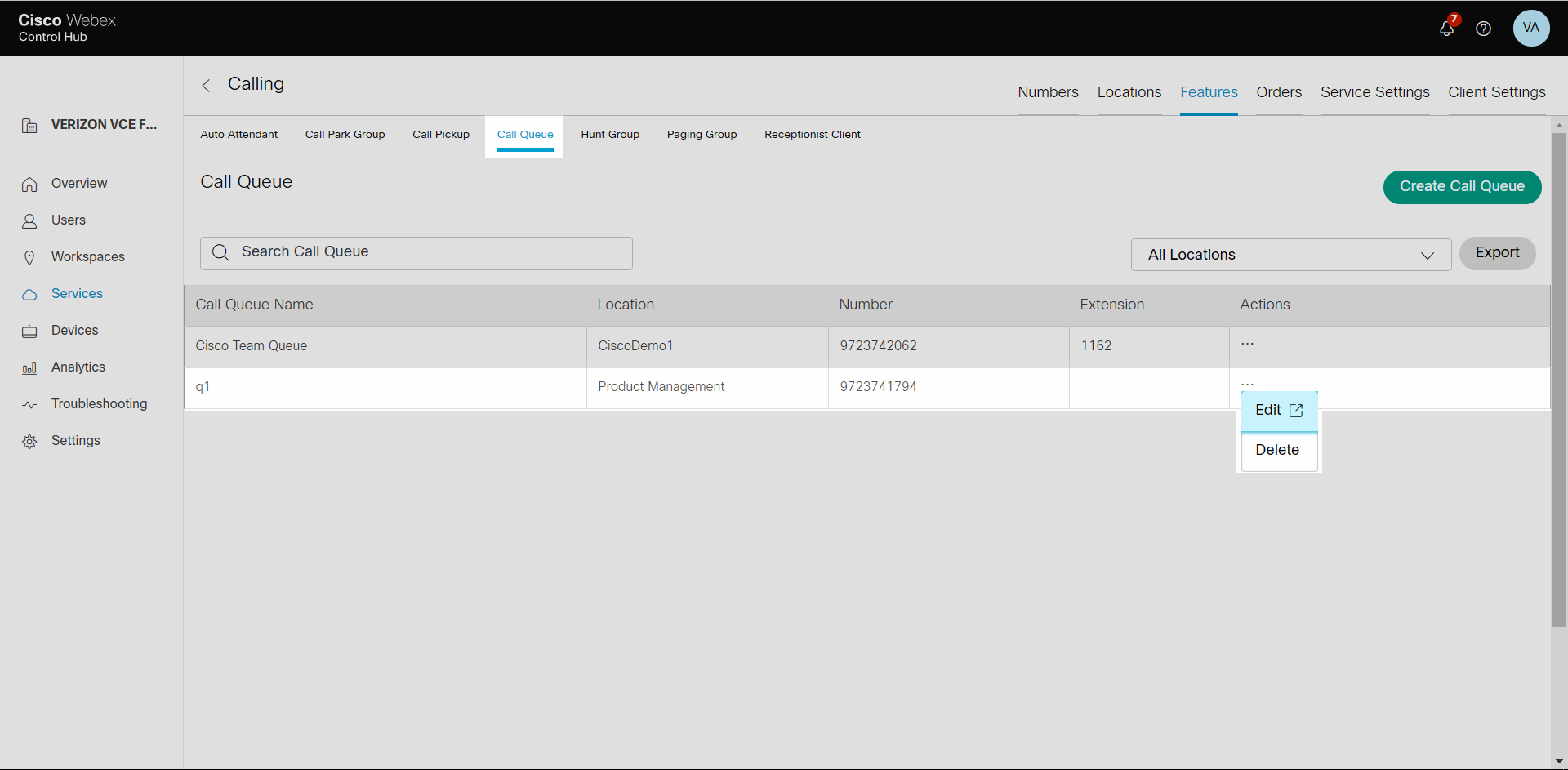 Calling Admin Portal – Configuring Call Queues | Verizon