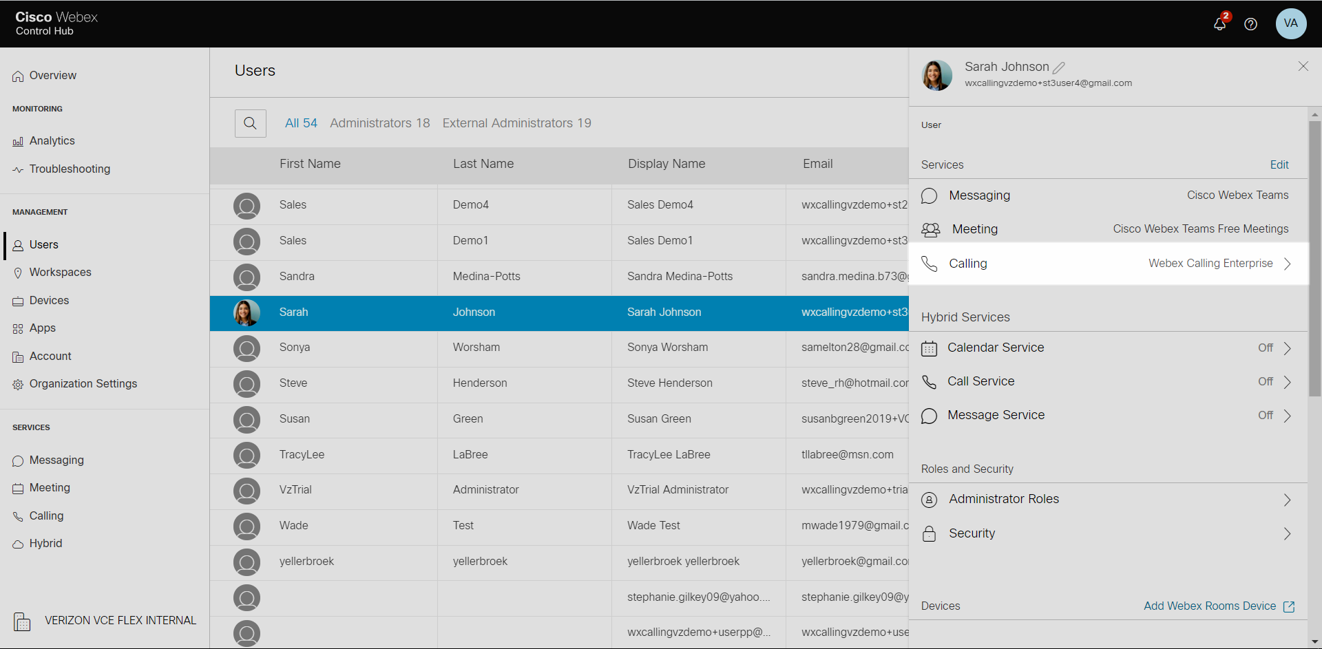 Control Hub – Executive and Executive Assistant | Verizon