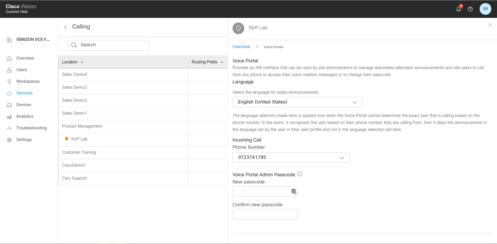 Administrator – Voice Portal | Verizon